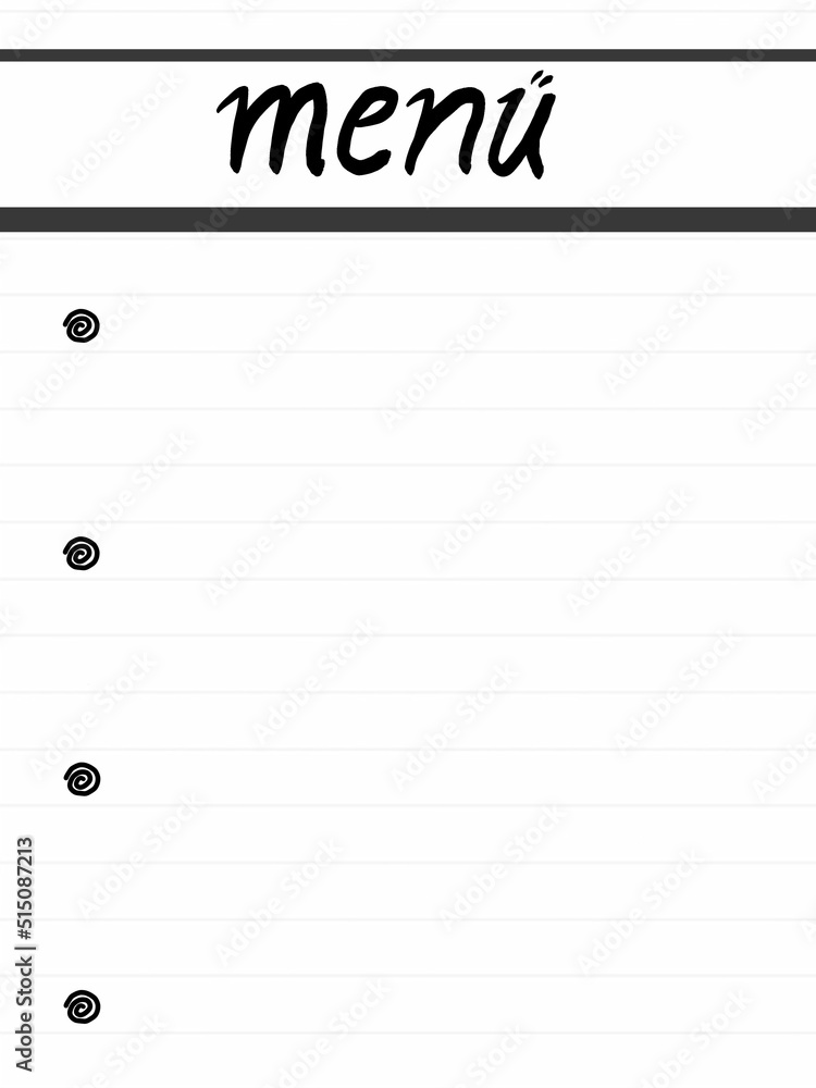 Menü - 4 Gänge Menü - Menükarte - Speisekarte - Restaurant ...