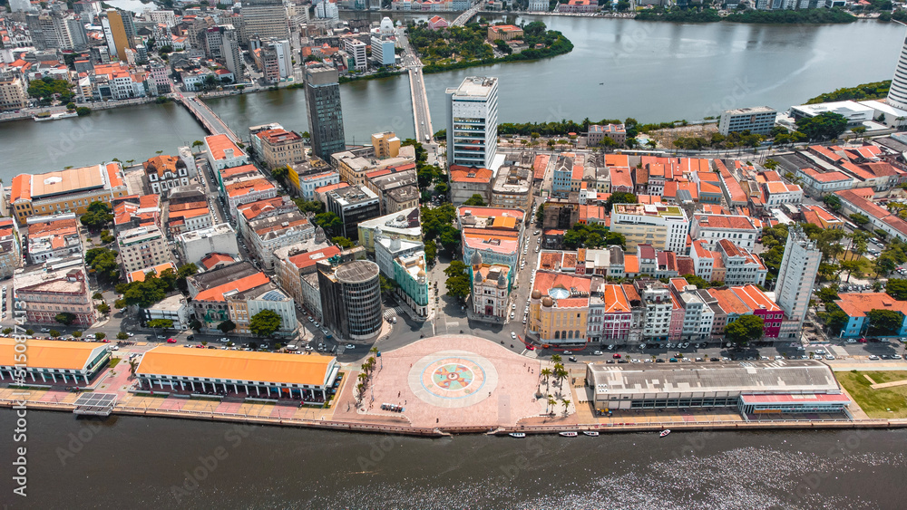 Recife Antigo Pernambuco Marco Zero Centro Histórico Porto Mar Rio Água ...