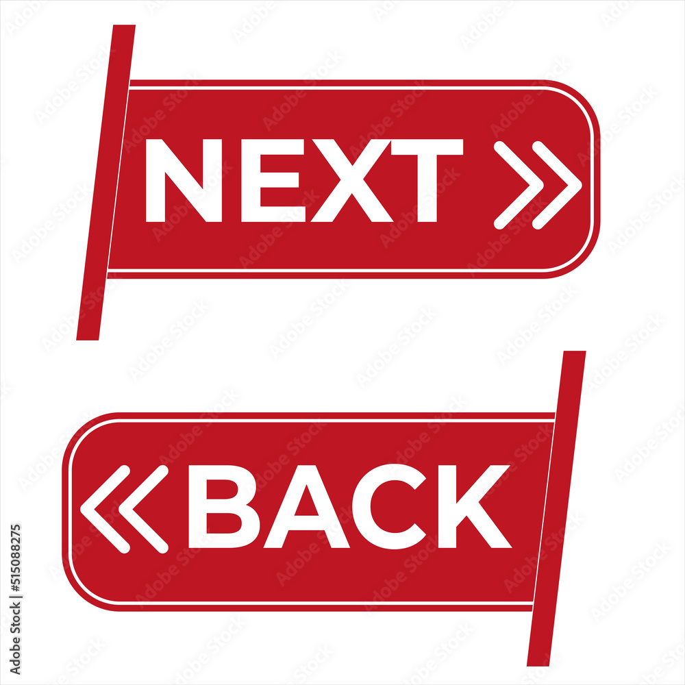 next back button png images with transparent background Stock Vector | Adobe Stock