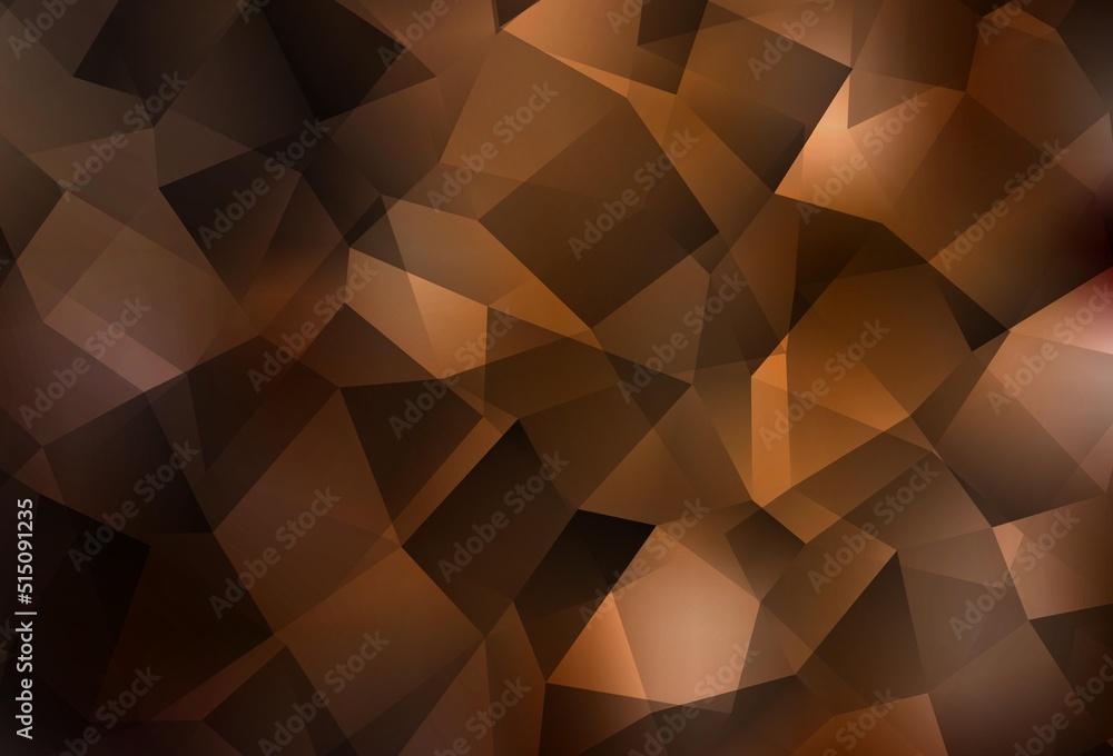 Dark Brown vector low poly texture. Stock Vector | Adobe Stock