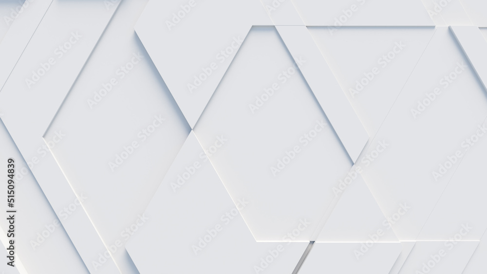 White, Tech Background with a Geometric 3D Structure. Clean, Minimal ...