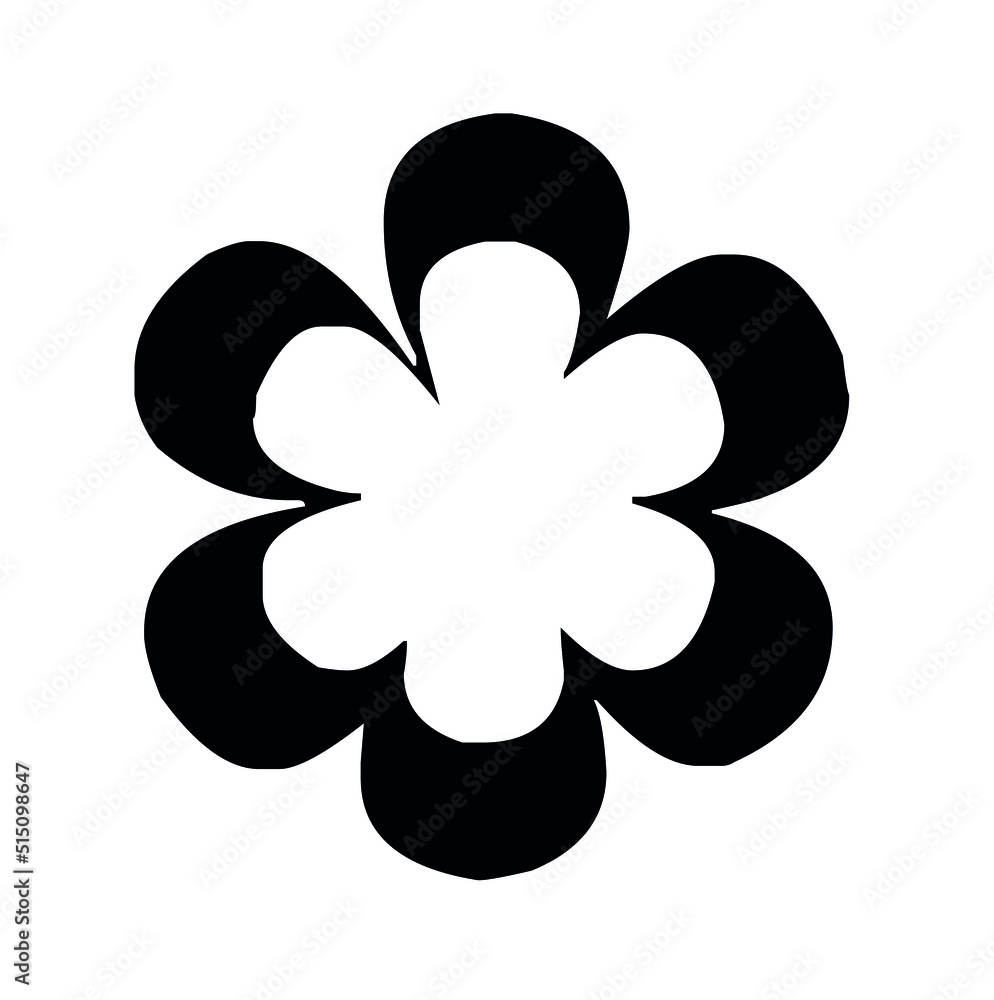 Beautiful flower with petals, plant, floral design, graphic, vector ...