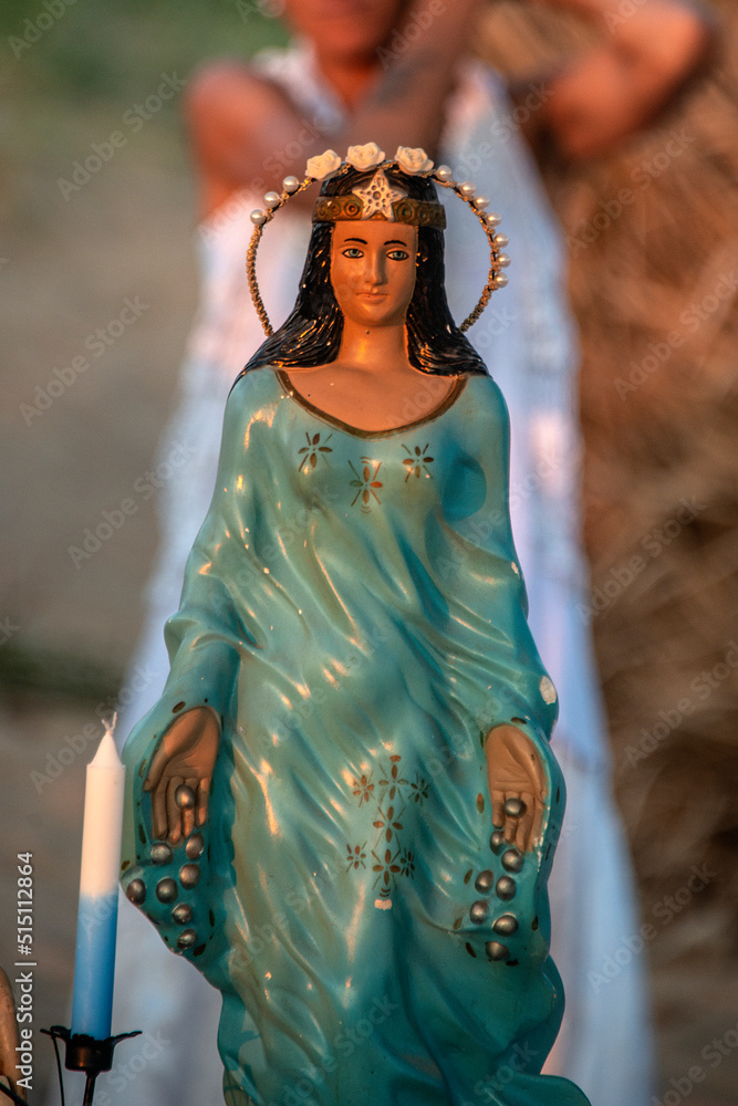 Statue of Yemanjá in Punta del Este, Uruguay. On February 2, in many ...