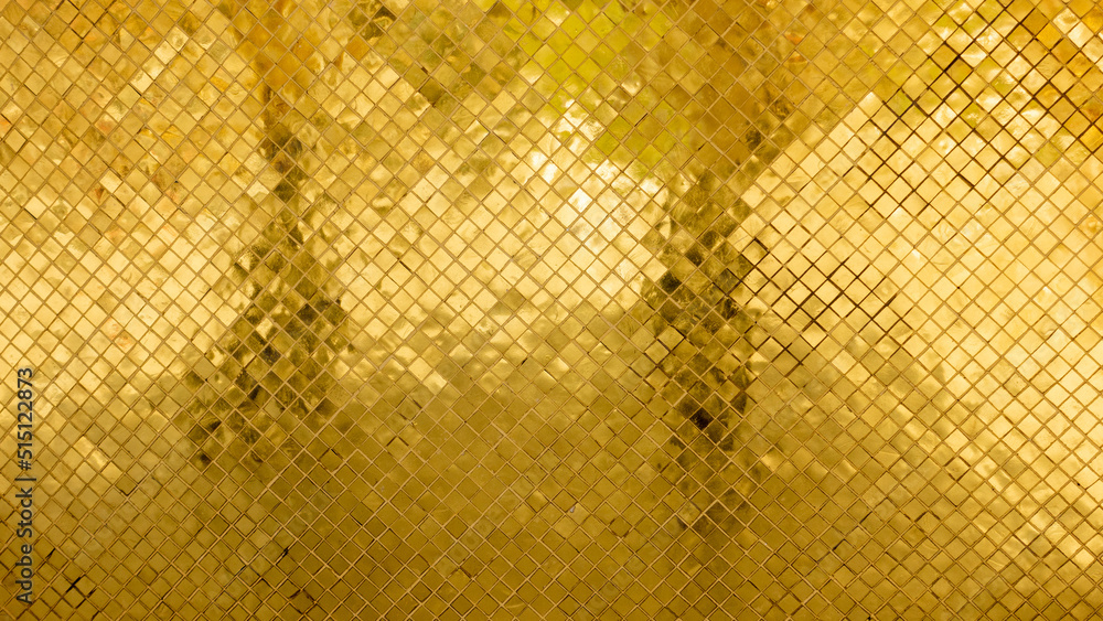 Gold tile mosaic wall glitter background texture Luxury and Elegant ...