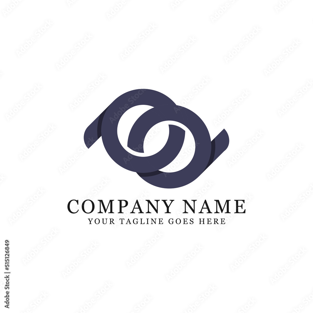 infinity letter name PD logo design illustration, Circle P and D letter ...