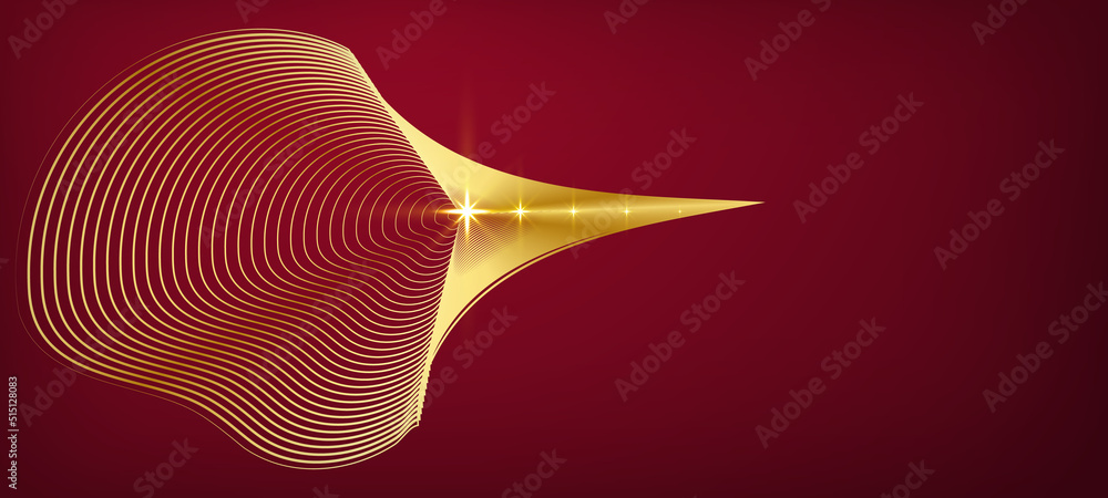 Modern red and gold abstract background. Abstract geometric shape red ...