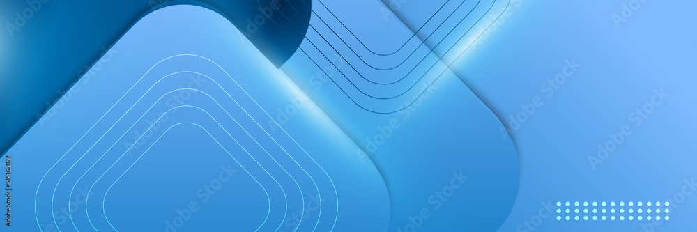 Abstract blue banner. Designed for background, wallpaper, poster ...