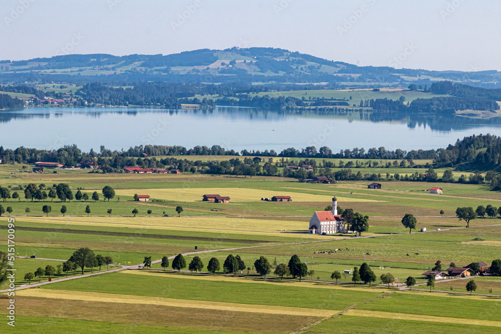 Lake Forggensee seen from Neuschwanstein Castle Stock Photo | Adobe Stock