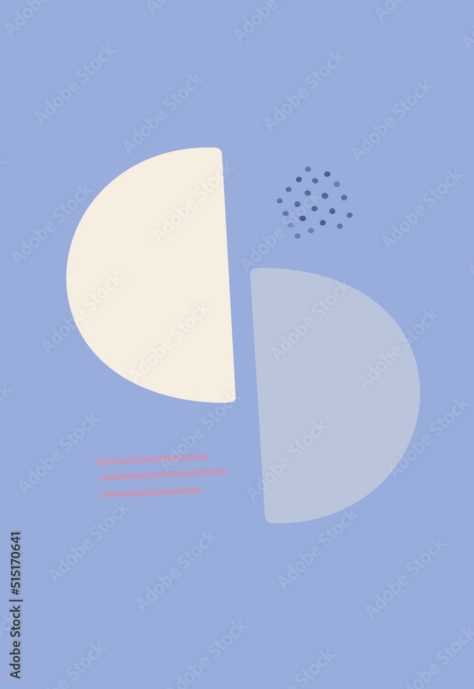 Geometric shape illustration in boho theme Stock Illustration | Adobe Stock