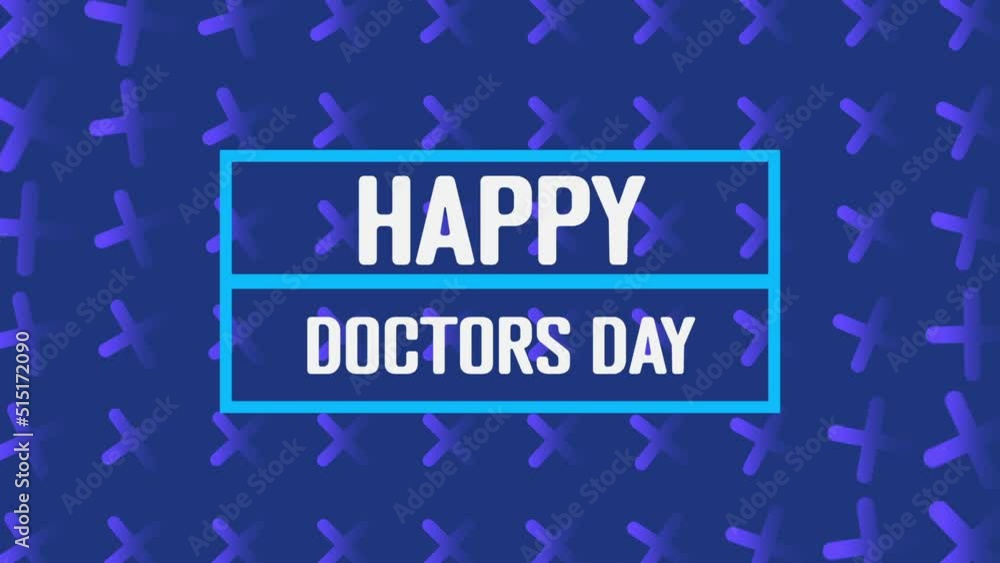 happy doctor's day with blue texture background for international ...
