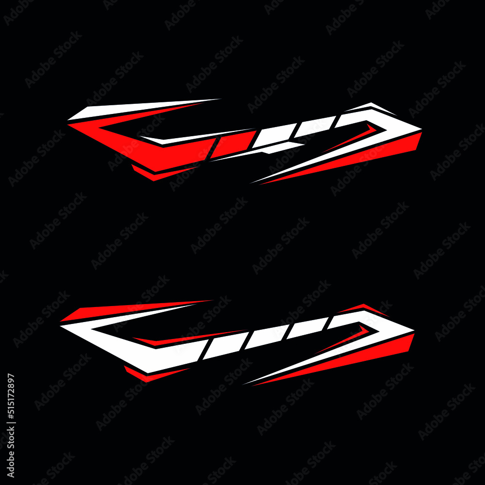 car body template sticker design vector. car wrap sticker Stock Vector ...