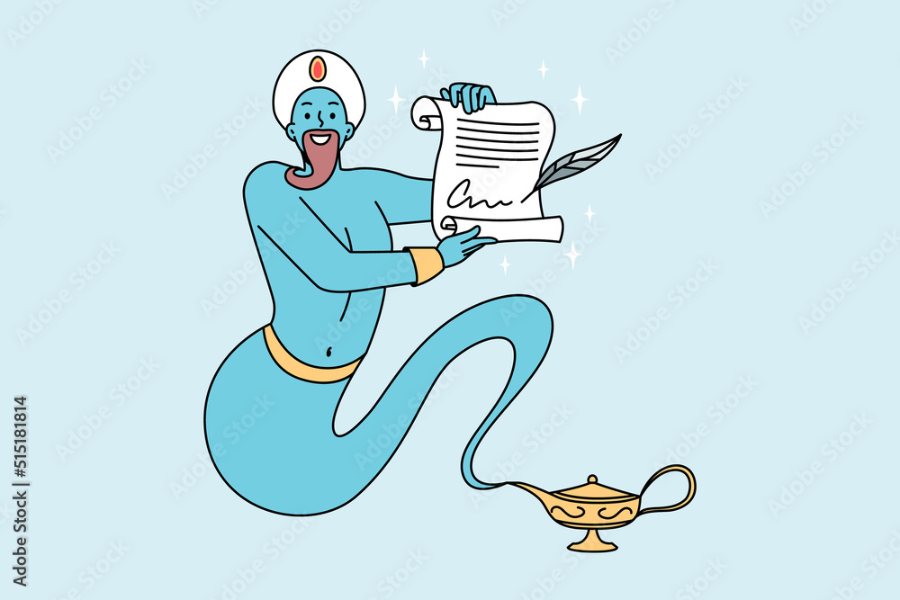 Genie In A Bottle Cartoon
