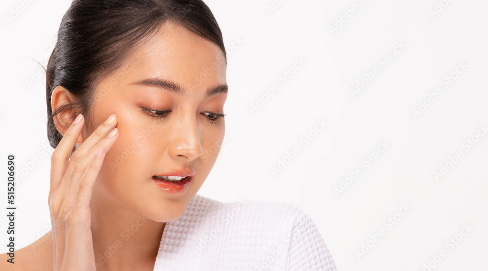 Beauty asian women portrait face with natural skin and skin care ...