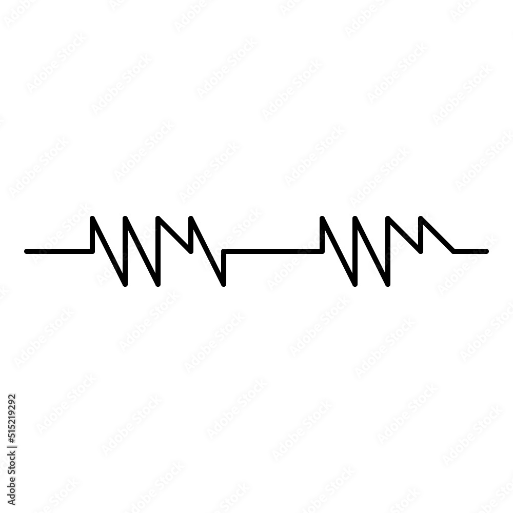 Vector Illustration heart rhythm ekg Stock Vector | Adobe Stock