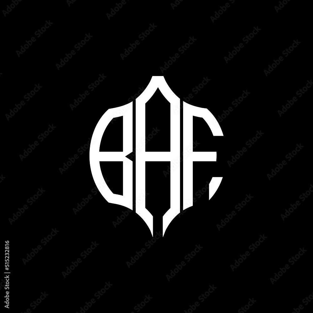 BAF letter logo. BAF best black background vector image. BAF Monogram ...