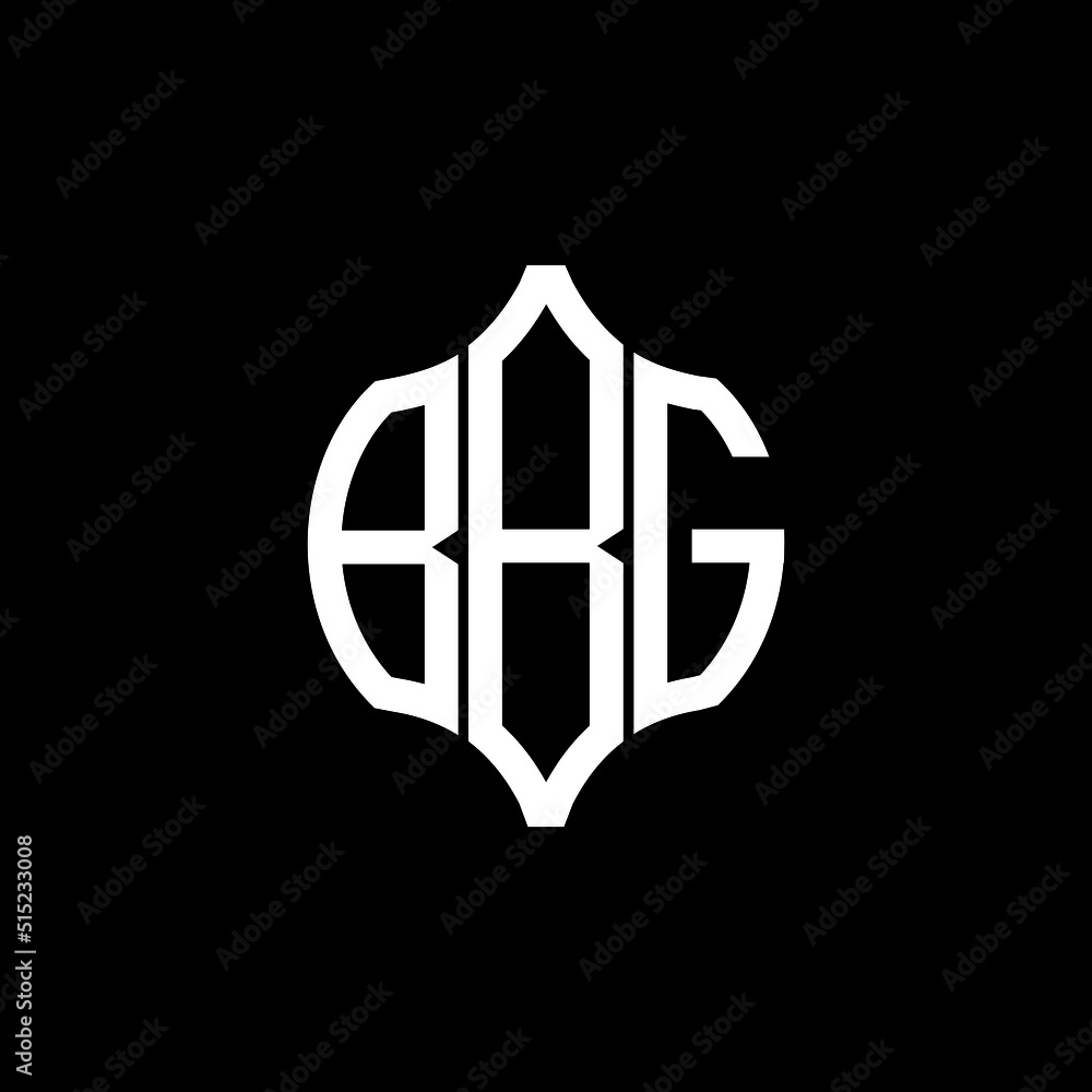 BBG letter logo. BBG best black background vector image. BBG Monogram ...