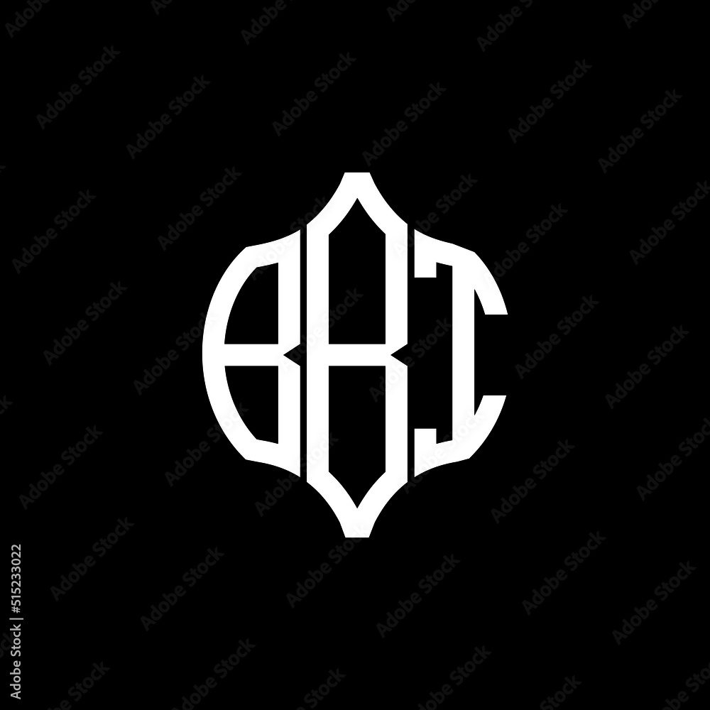 BBI letter logo. BBI best black background vector image. BBI Monogram ...