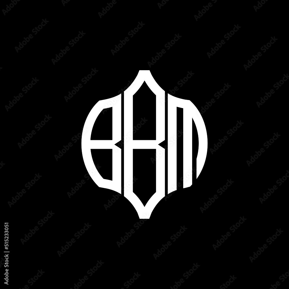 BBM letter logo. BBM best black background vector image. BBM Monogram ...