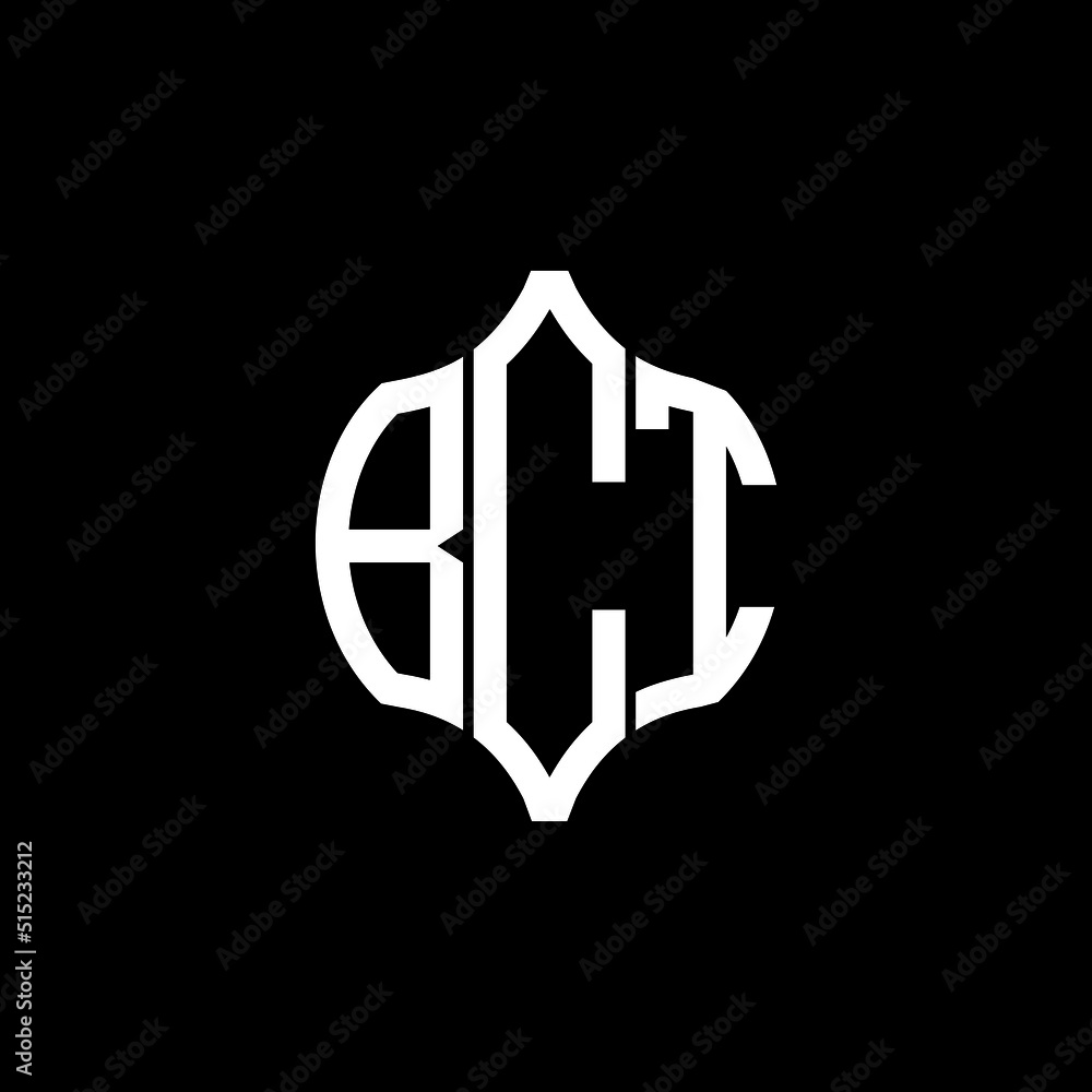 BCT letter logo. BCT best black background vector image. BCT Monogram ...