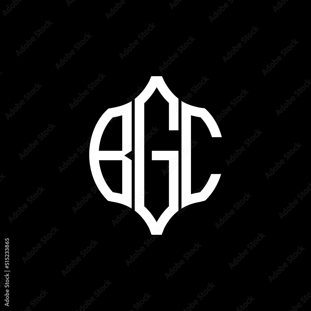 BGC letter logo. BGC best black background vector image. BGC Monogram logo design for ...