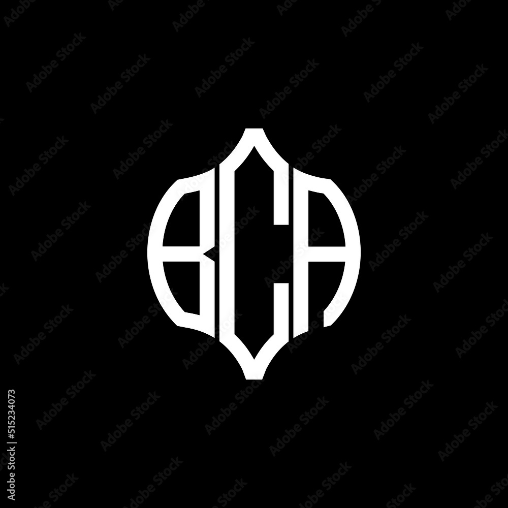 BCA letter logo. BCA best black background vector image. BCA Monogram ...