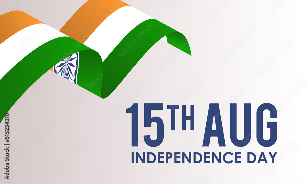 independence Day 15th August. Indian Patriotism holiday template for ...