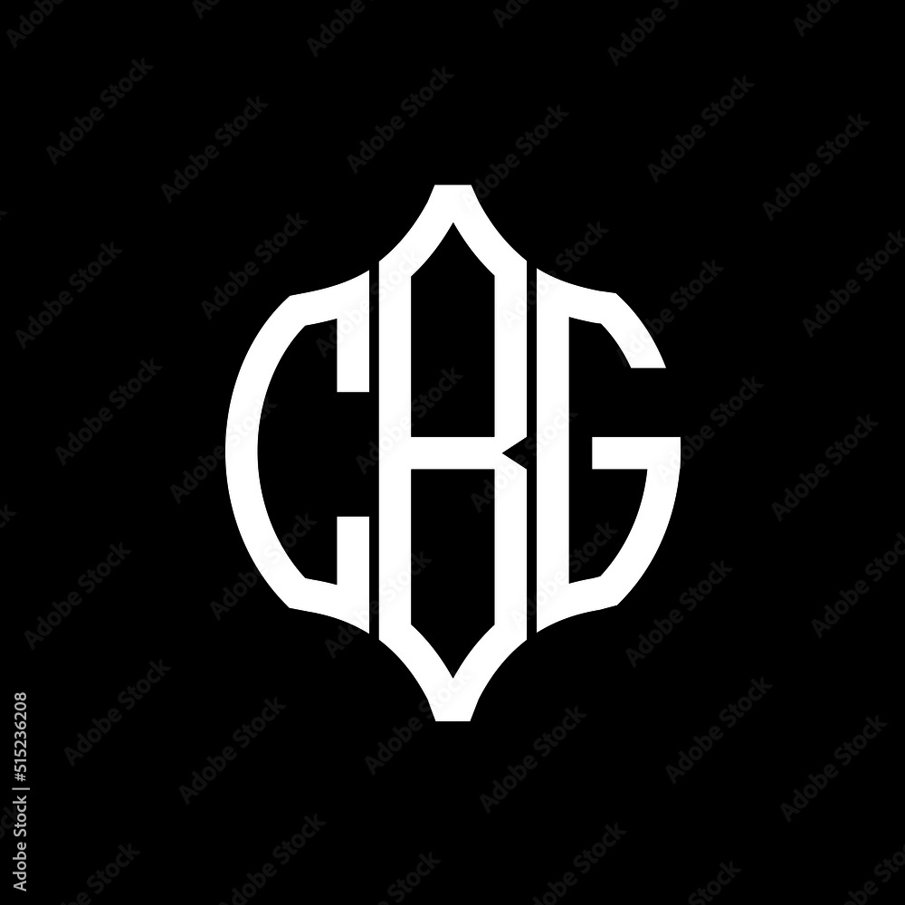 CBG letter logo. CBG best black background vector image. CBG Monogram ...
