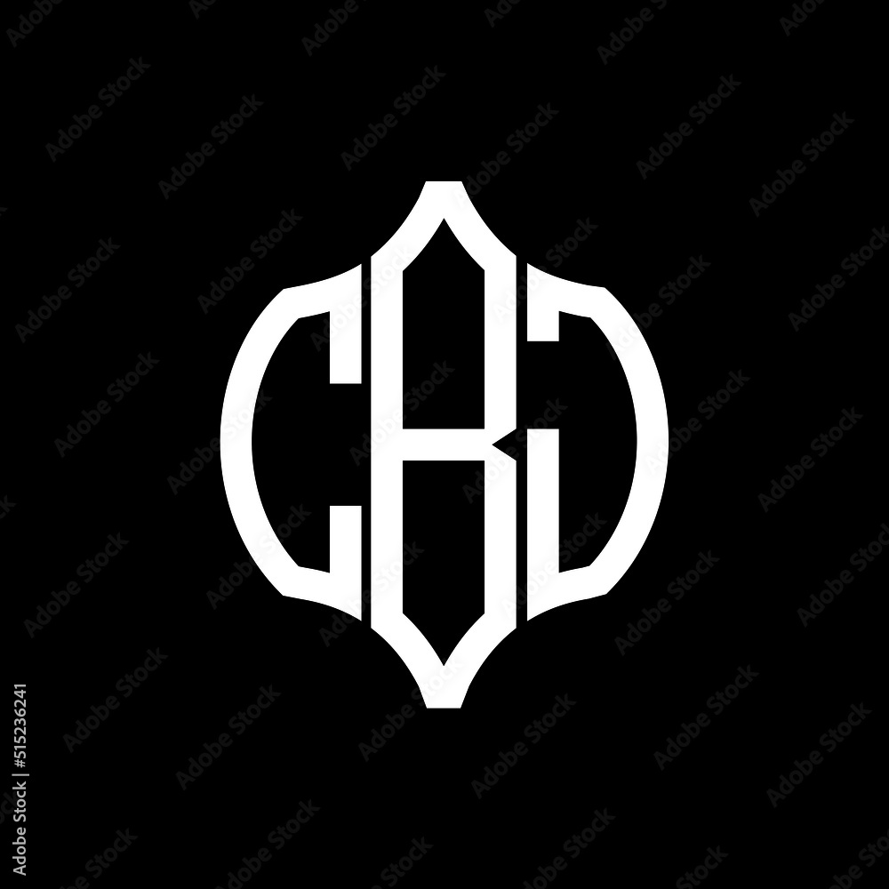 CBJ letter logo. CBJ best black background vector image. CBJ Monogram ...