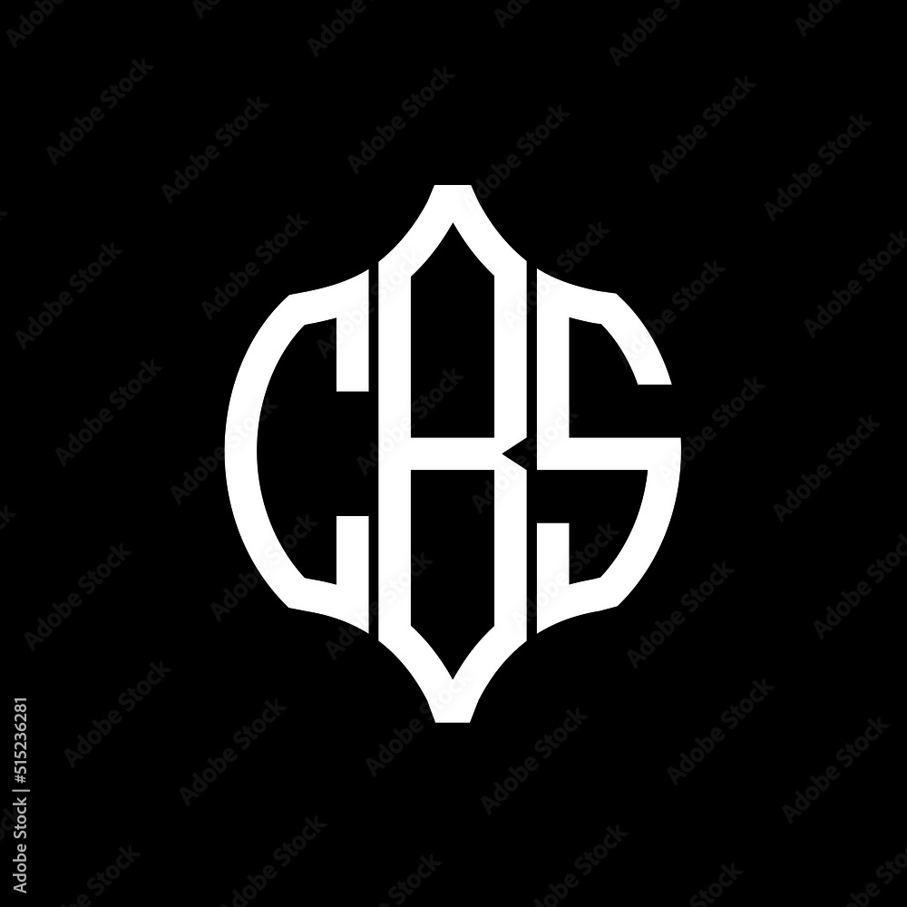 CBS letter logo. CBS best black background vector image. CBS Monogram ...