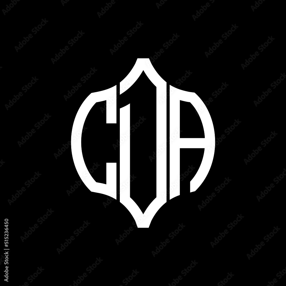 CDA letter logo. CDA best black background vector image. CDA Monogram ...