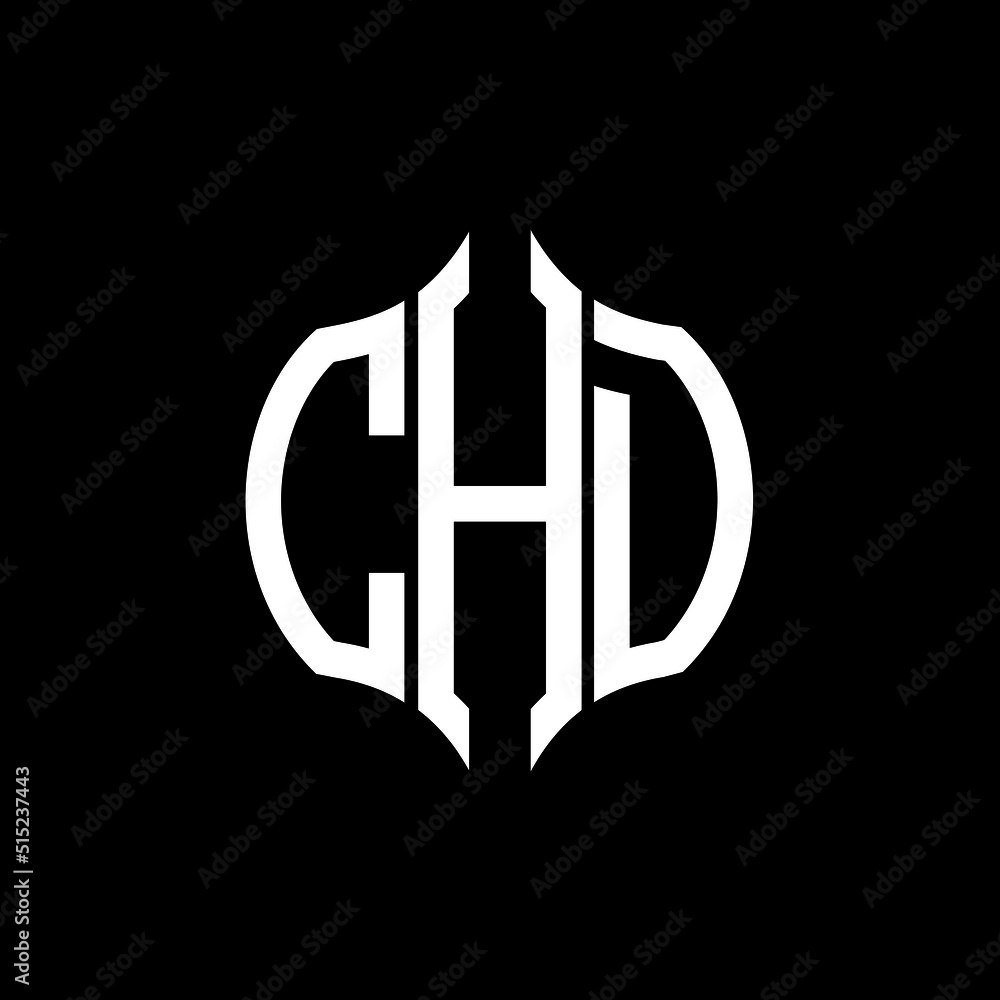 Vecteur Stock CHD letter logo. CHD best black background vector image ...