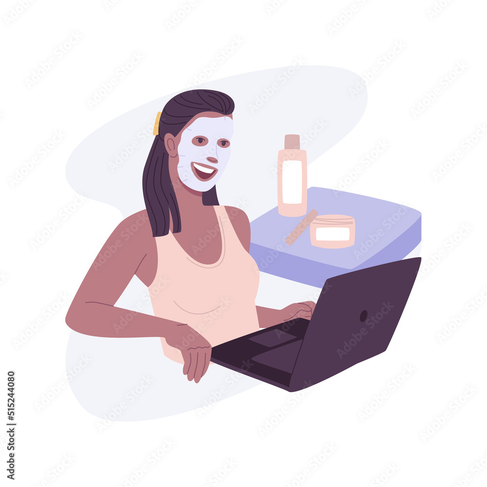 Skin care isolated cartoon vector illustrations. Stock Vector | Adobe Stock