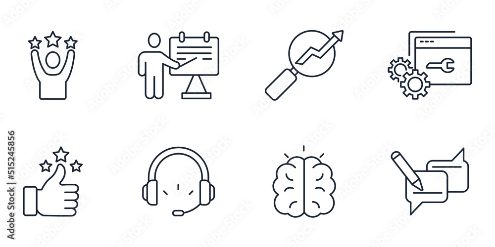 coaching icons set . coaching pack symbol vector elements for ...