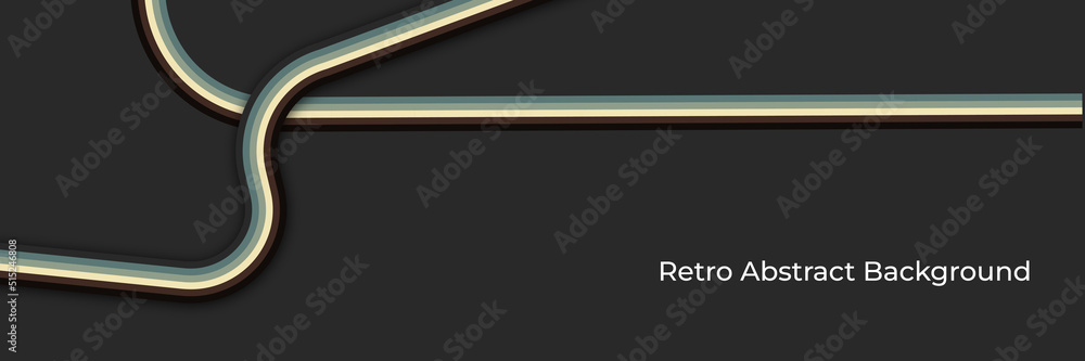 Vintage Color Banner 1970s Style. Vector Illustration Stock Vector ...