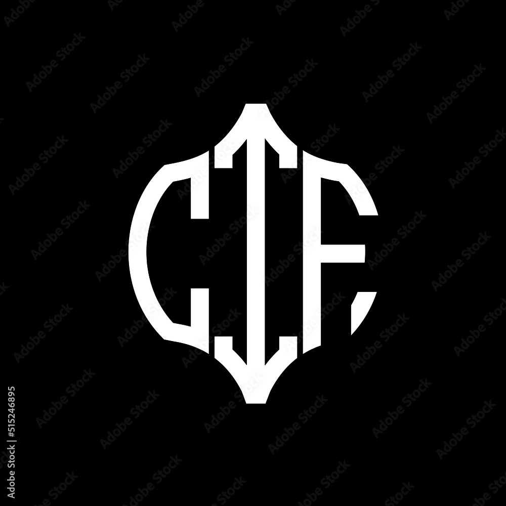 CIF letter logo. CIF best black ground vector image. CIF Monogram logo design for entrepreneur ...