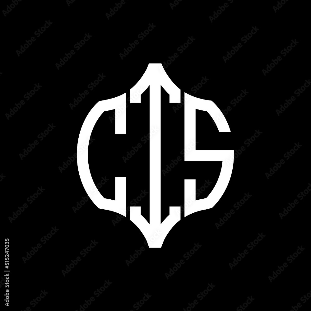 CIS letter logo. CIS best black ground vector image. CIS Monogram logo ...