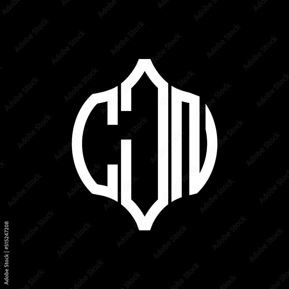 CJN letter logo. CJN best black ground vector image. CJN Monogram logo ...