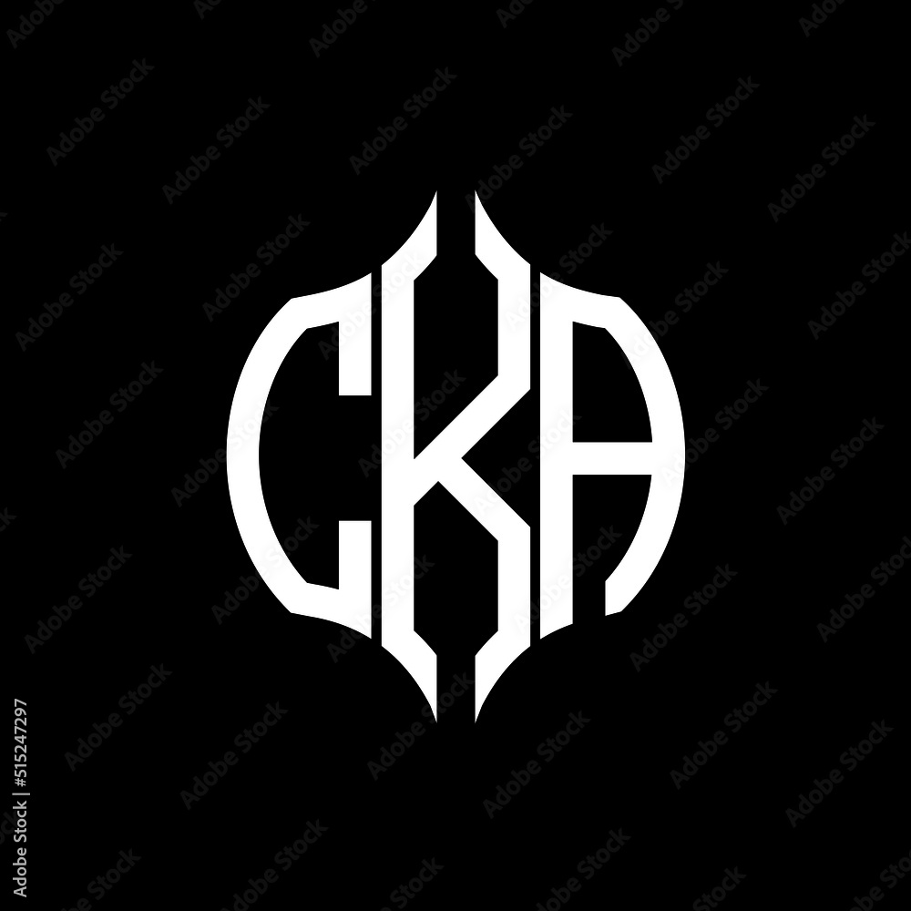 CKA letter logo. CKA best black ground vector image. CKA Monogram logo ...