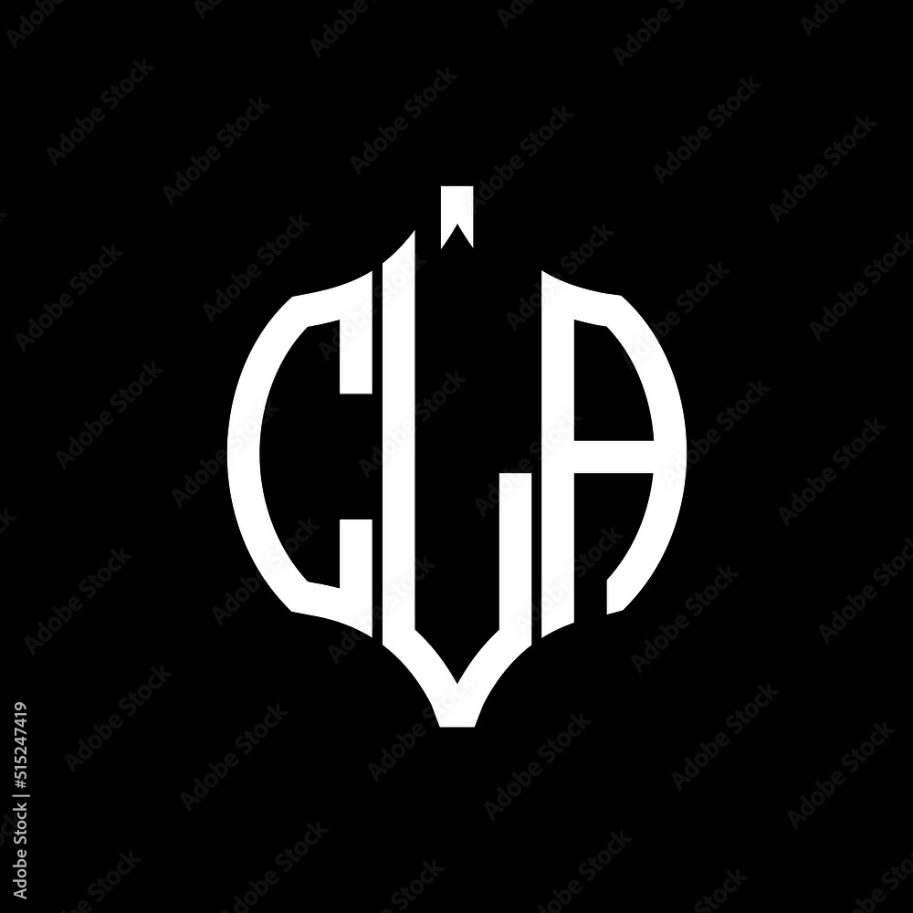 CLA letter logo. CLA best black ground vector image. CLA Monogram logo ...