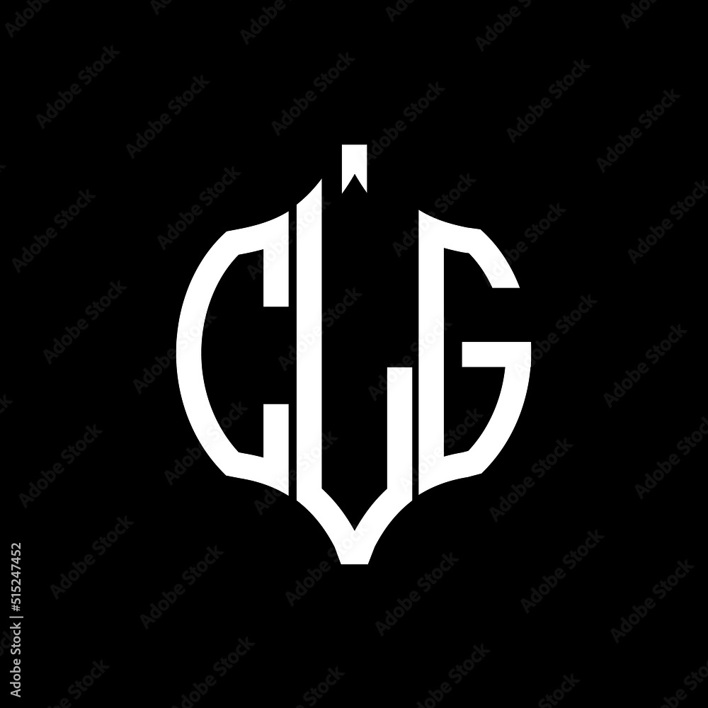 CLG letter logo. CLG best black ground vector image. CLG Monogram logo ...