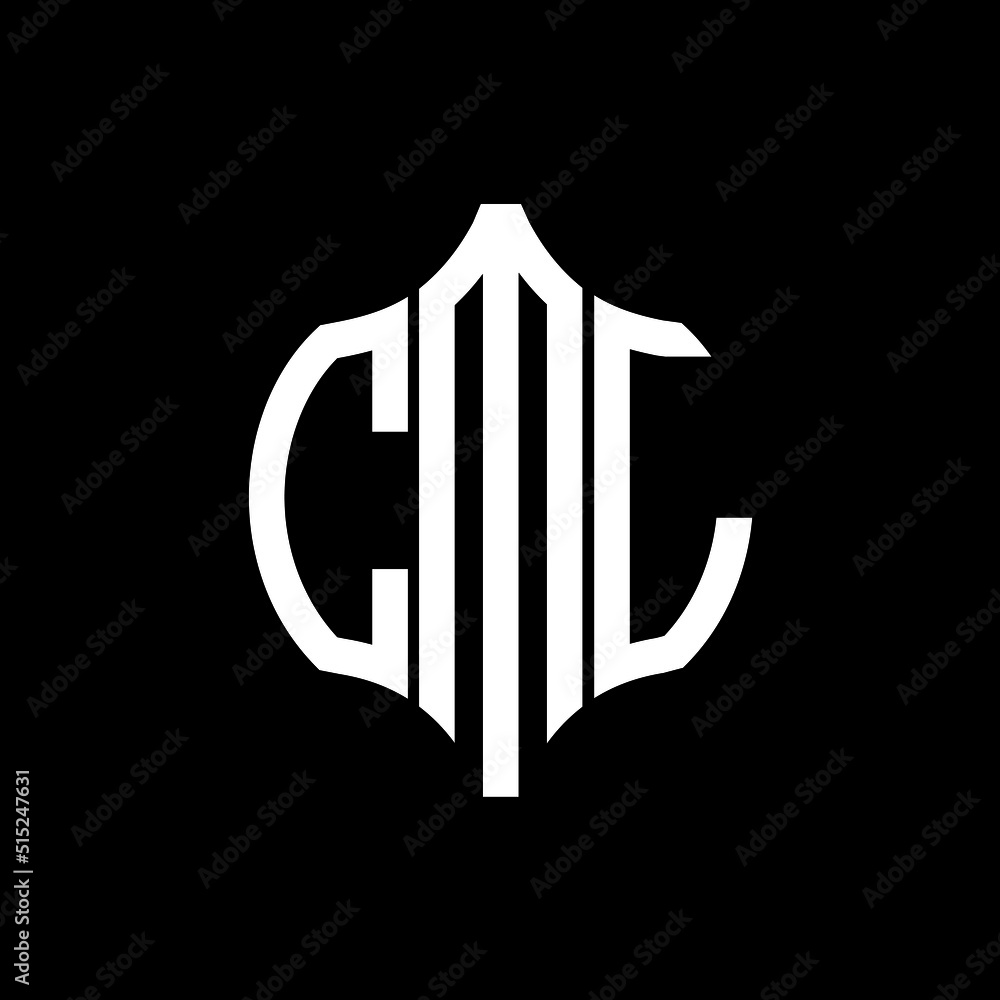 CML letter logo. CML best black ground vector image. CML Monogram logo ...