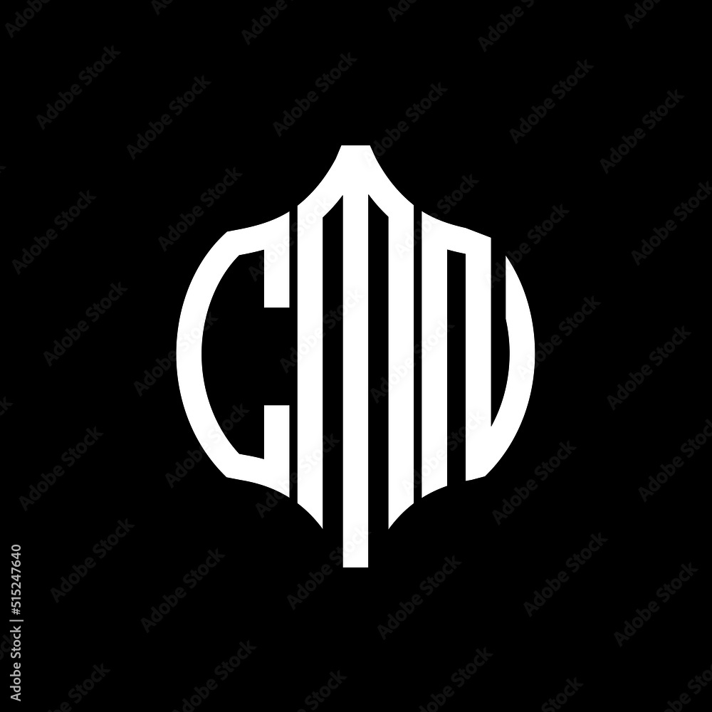 CMN letter logo. CMN best black ground vector image. CMN Monogram logo ...