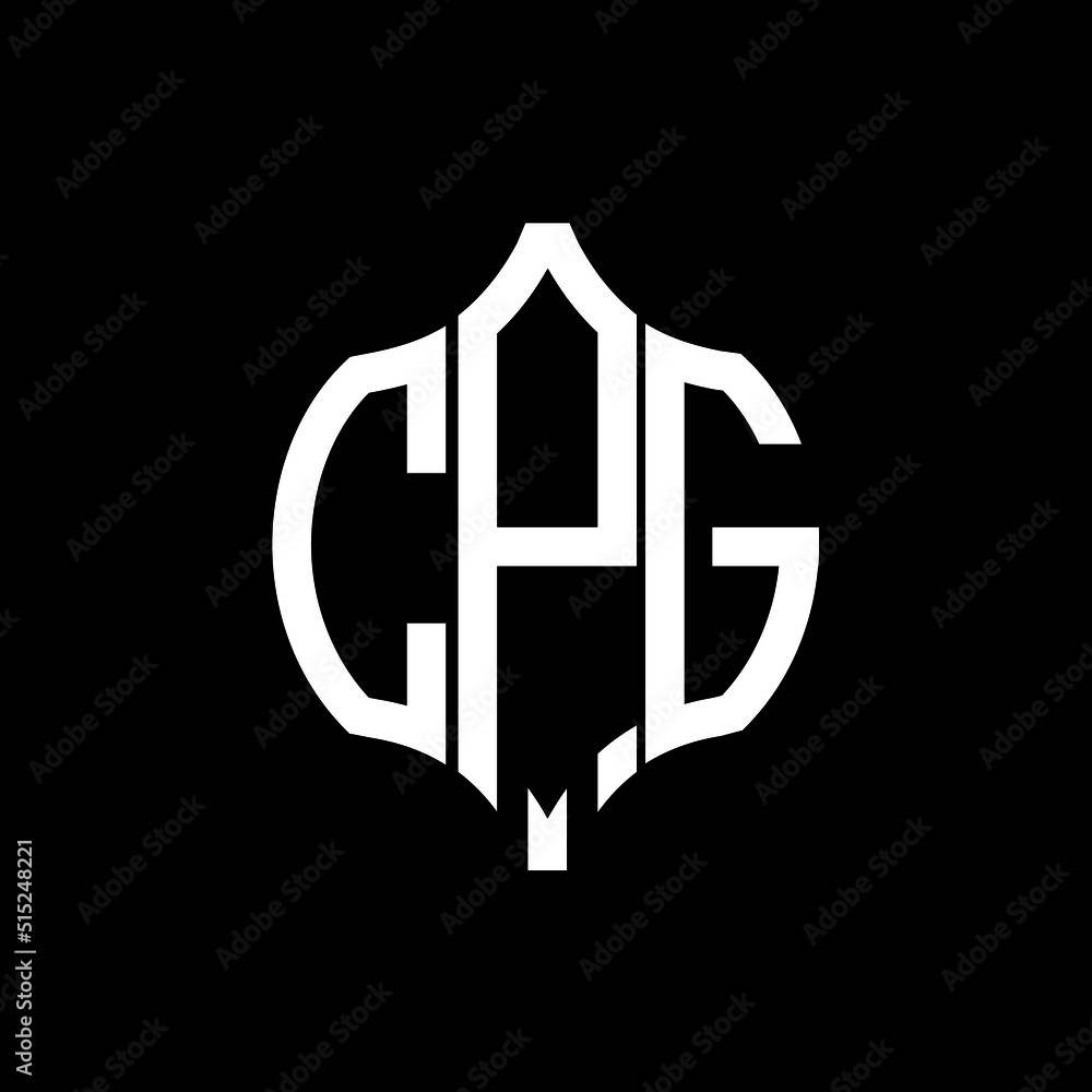 CPG letter logo. CPG best black ground vector image. CPG Monogram logo ...