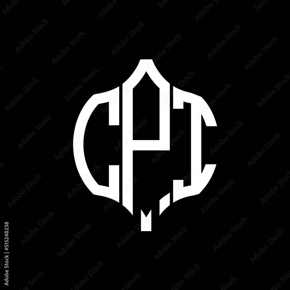 CPI letter logo. CPI best black ground vector image. CPI Monogram logo ...