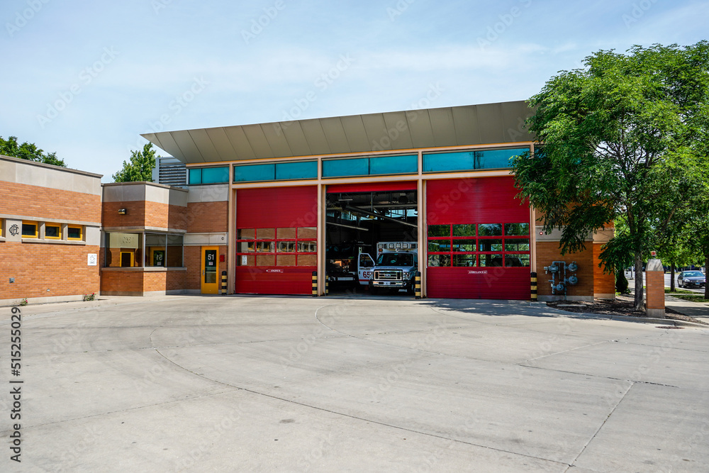 Chicago, Illinois, United States - July 2022. Station 18, Fire station ...
