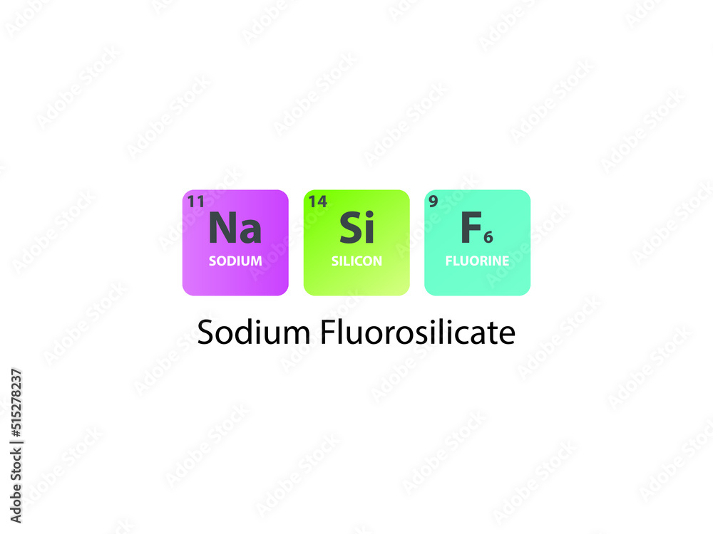 NaSiF6 Sodium Fluorosilicate molecule. Simple molecular formula ...