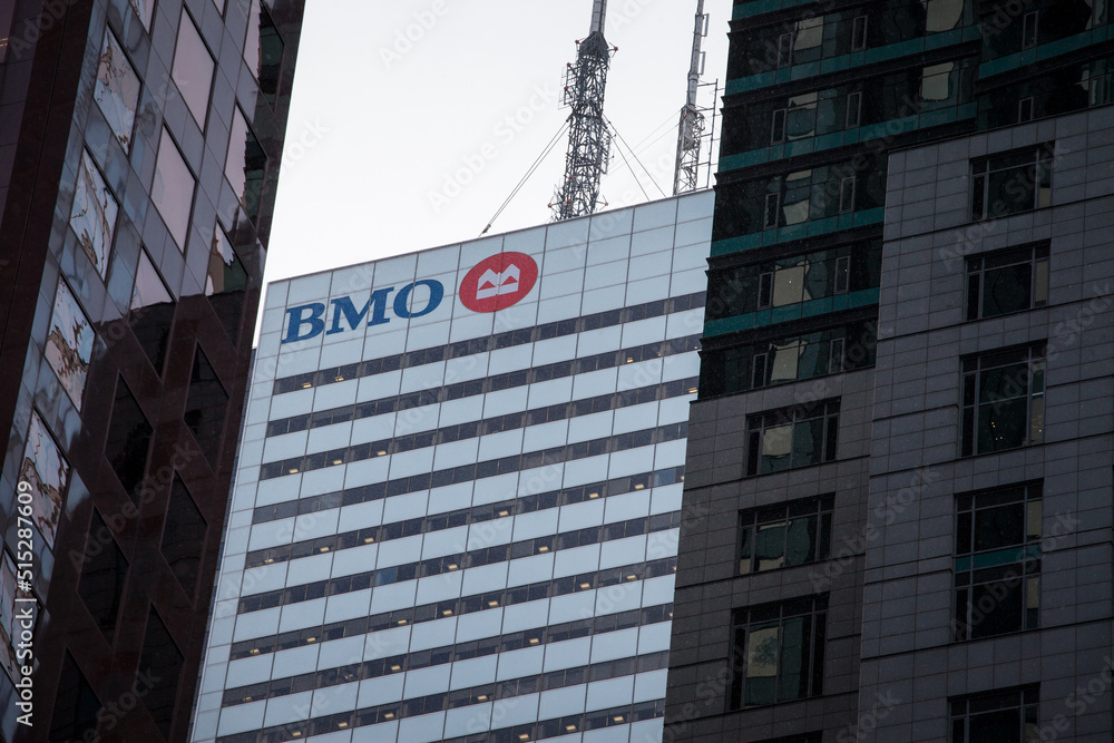 TORONTO, CANADA - NOVEMBER 13, 2018: Bank of Montreal logo, known as ...