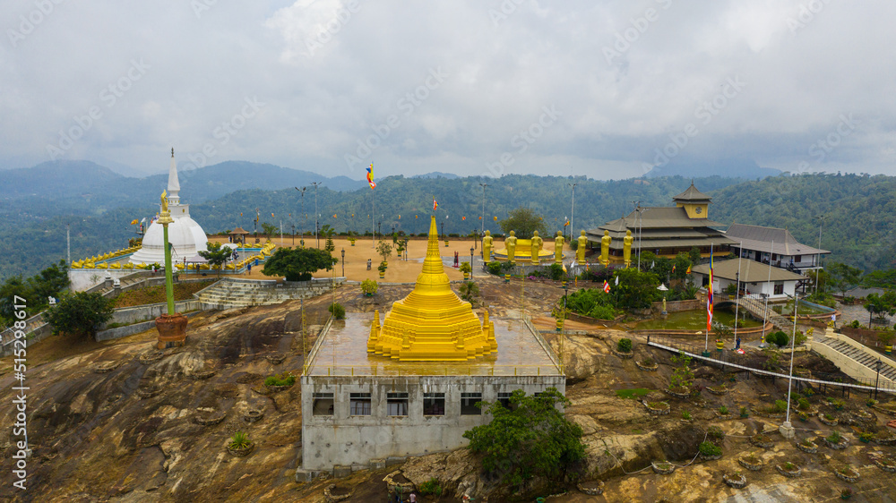 Big building temple. Nelligala International Buddhist Center. Sri Lanka ...