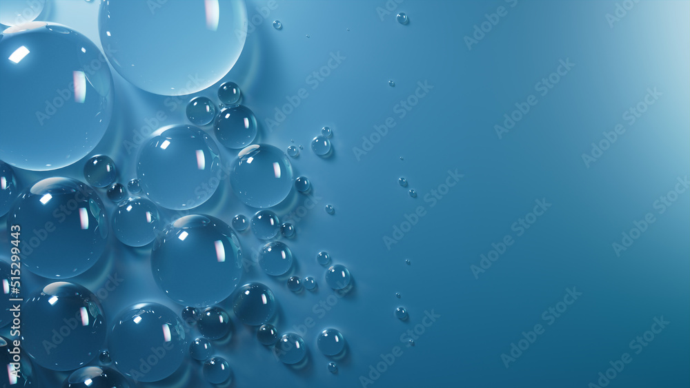Blue Water Droplets Background. Stock Illustration | Adobe Stock