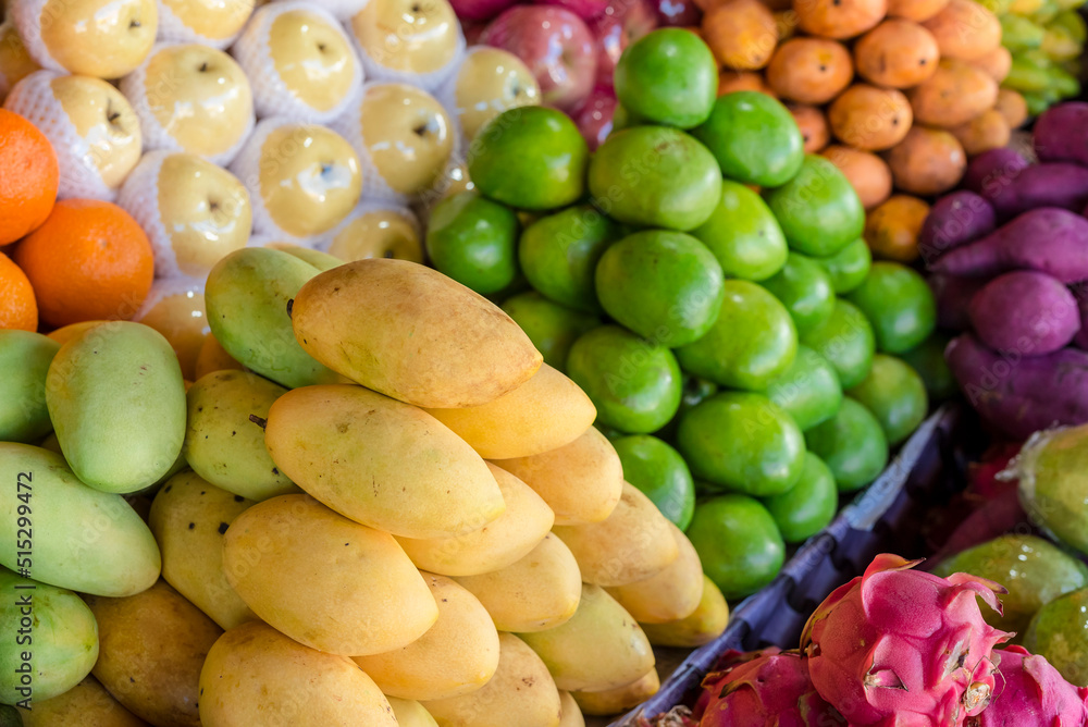 Tropical local fruits for sale a public market in Tagaytay - sineguelas ...